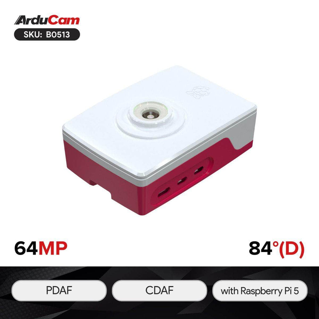 Arducam Pivistation 5 Hawkeye 64mp Raspberry Pi 5 Ai Camera Kit B0513