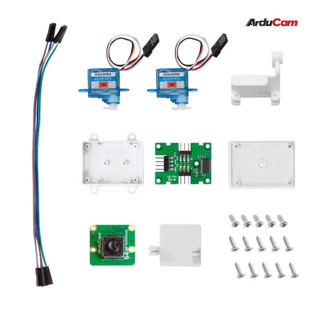 Arducam 64mp Camera And Pan Tilt Kit For Raspberry Pi