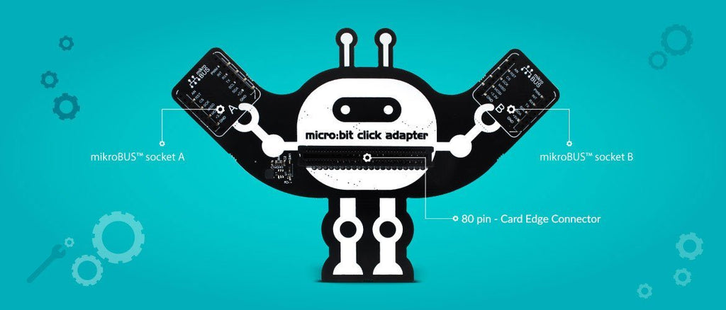 micro:bit Click Adapter - MikroElektronika mikroBUS Sockets