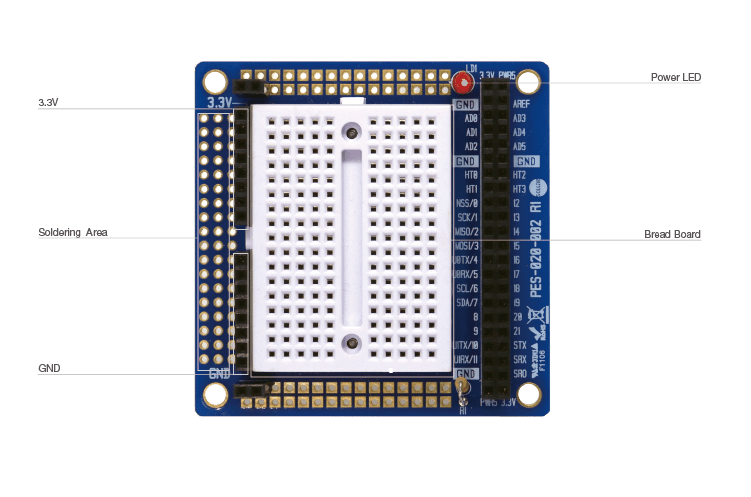 Phpoc Expansion Board Phpoc Bread Board Pes 2002 Iot Store Au