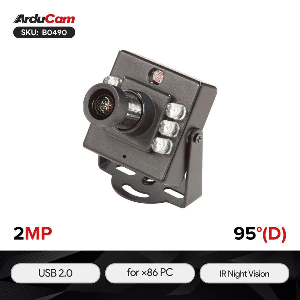 Arducam 2MP IMX462 Day and IR Night Vision USB Camera Metal Case B0490