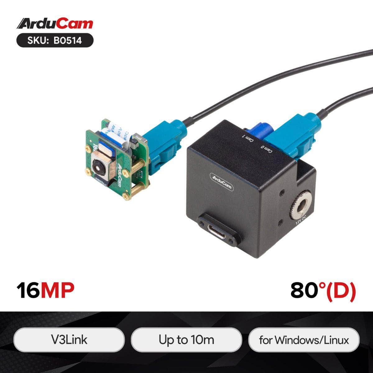 Arducam IMX519 FPD-Link SerDes V3Link USB 3.0 Camera Kit B0514 – IOT Store