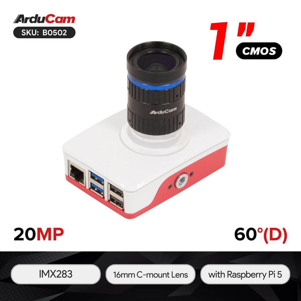 Arducam Pivistation 5 Klarity 20MP IMX283 Raspberry Pi 5 Camera B0502