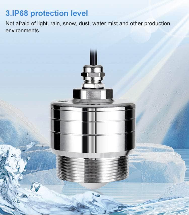 IQDS Radar Tank Level Sensor 65m range, 10m cable, Modbus RS485 4-20mA ...