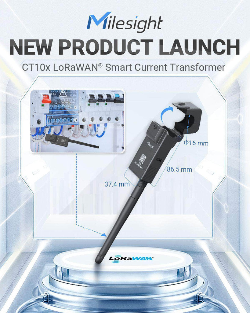 Milesight CT10x LoRaWAN Smart Current Transformer Sensor Energy Meter