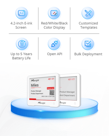Milesight DS3604 LoRaWAN IOT E-ink Display