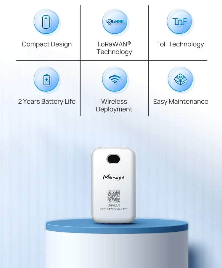 Milesight WS201 LoRaWAN Smart Fill Level Monitoring Sensor