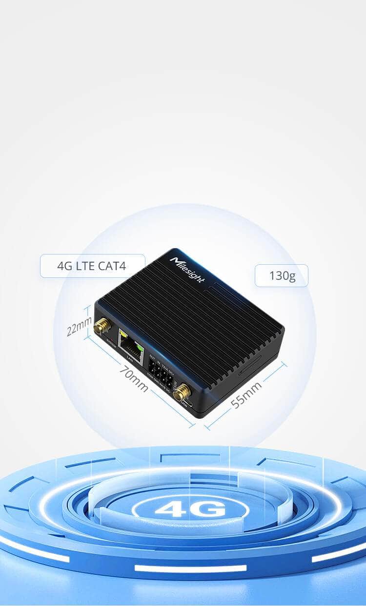 Milesight UR41 4G LTE Mini Industrial Cellular Router GPS Ultra Low Po ...