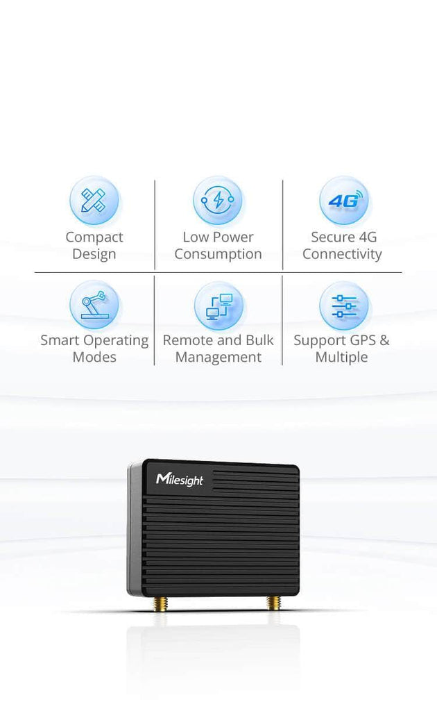 Milesight UR41 4G LTE Mini Industrial Cellular Router GPS Ultra Low Po