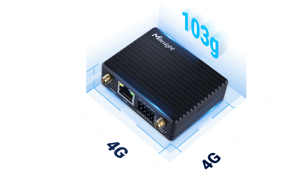 Milesight UR41 4G LTE Mini Industrial Cellular Router GPS Ultra Low Po ...