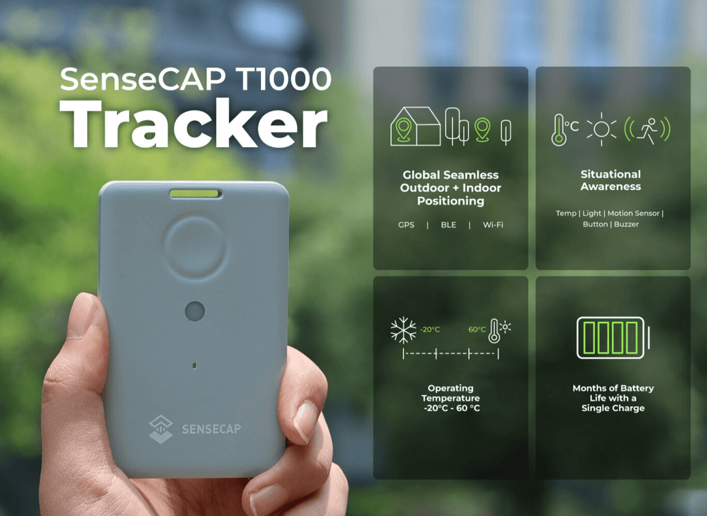 SenseCAP T1000-A LoRaWAN Indoor Outdoor GPS Tracker Multi Sensor
