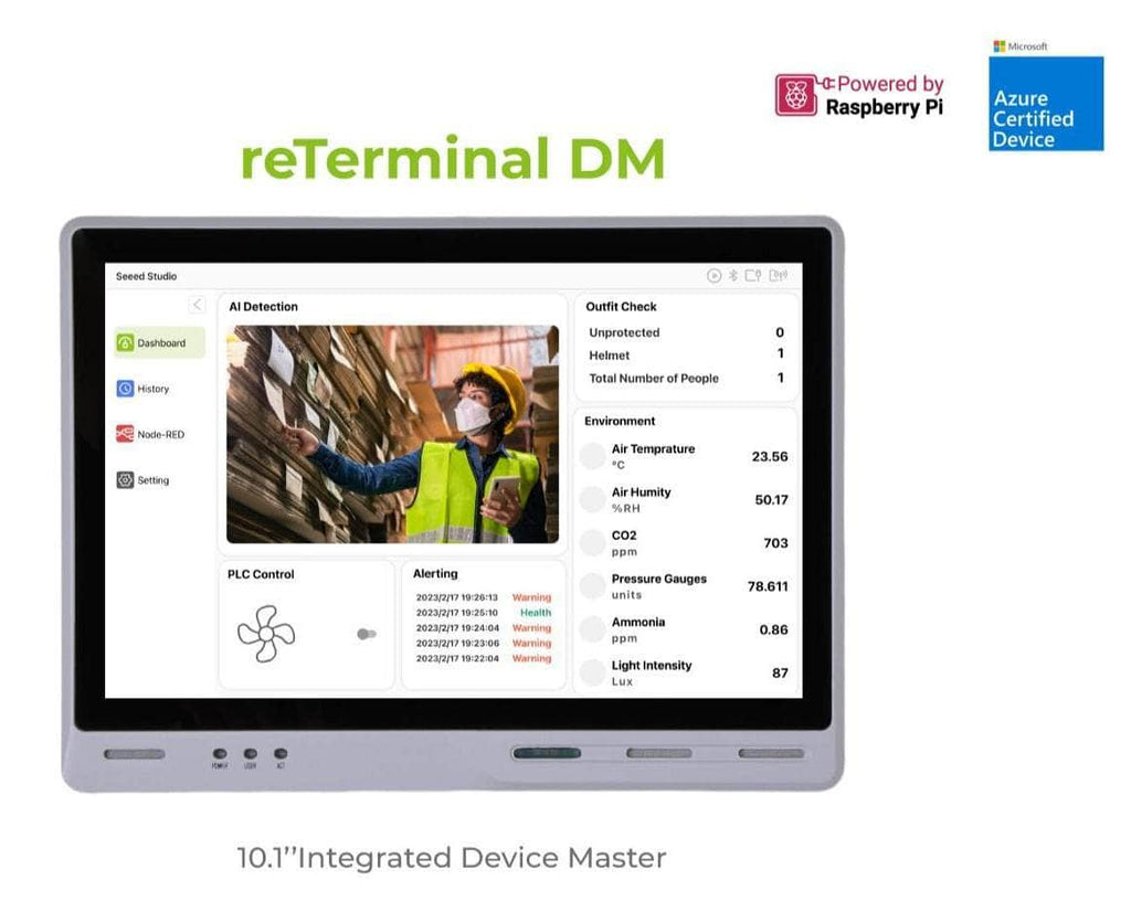 reTerminal DM - Raspberry Pi CM4 8GB 10.1'' Panel PC Node-RED