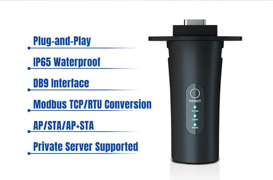 USR-S100-WA12 WiFi Solar Data Stick DB9 RS232 Waterproof