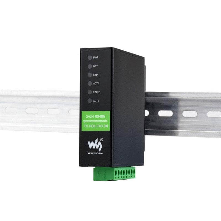2-Ch RS485 to Ethernet Serial Server POE, DIN Rail – IOT Store