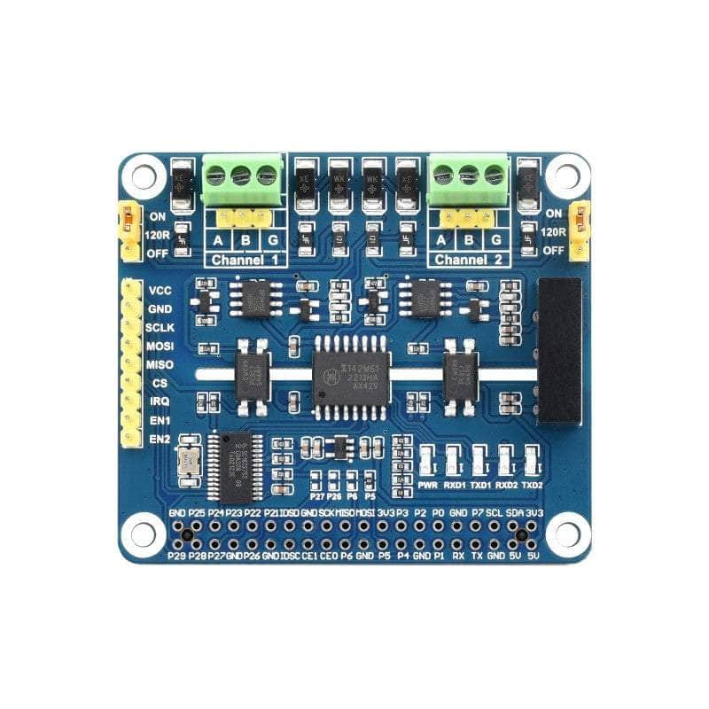 2-Channel Isolated RS485 Expansion HAT for Raspberry Pi
