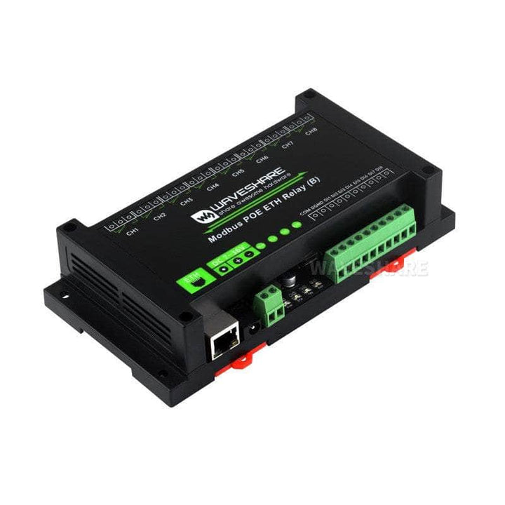8-ch Ethernet Modbus POE Relay (B) With Digital Input, Modbus RTU/TCP ...
