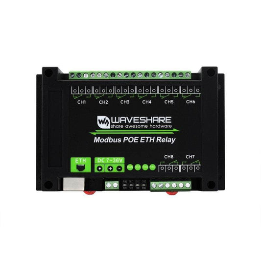 8-ch Ethernet Modbus POE Relay Module Isolation Protection – IOT Store