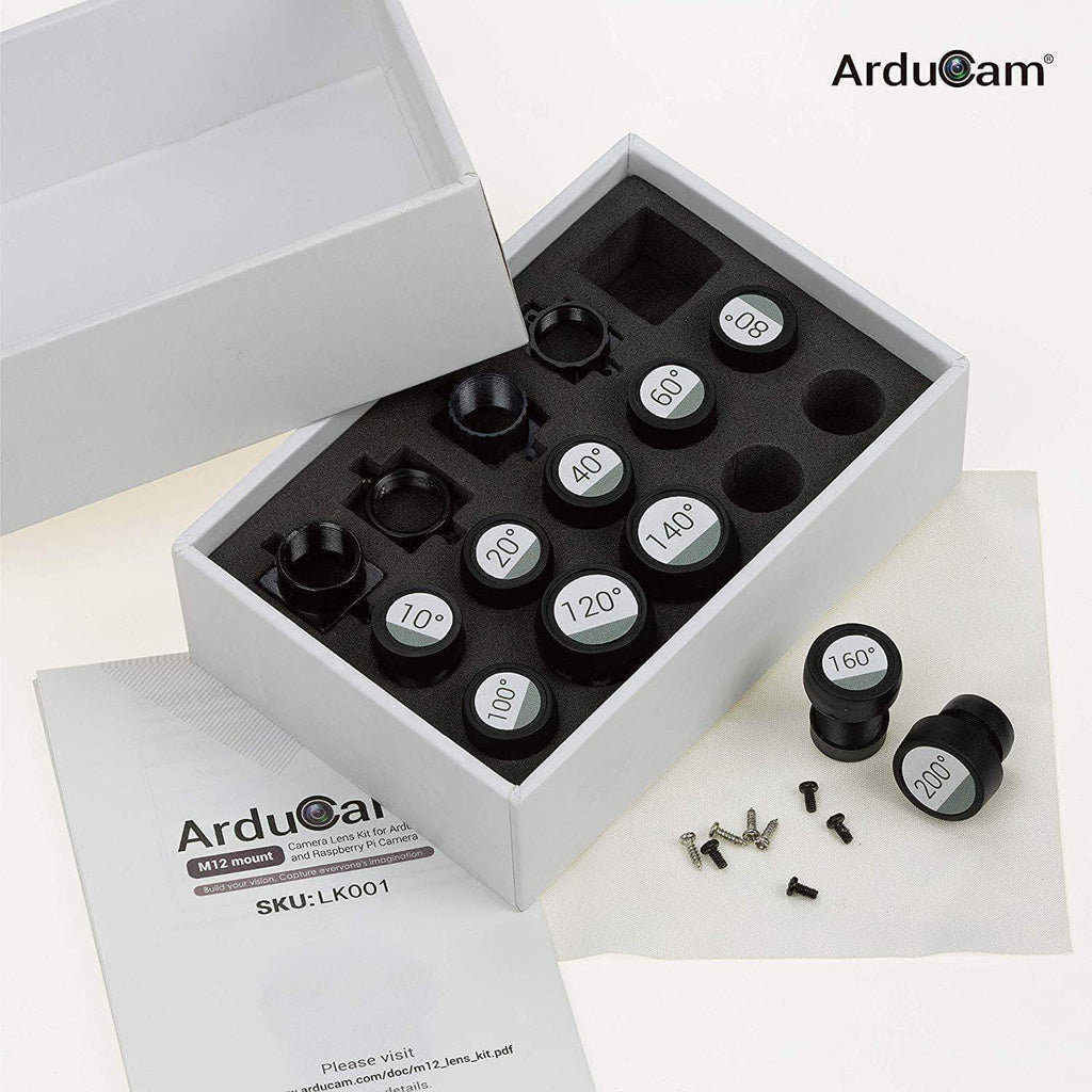 Arducam M12 Mount Lens Kit for Raspberry Pi and Arduino Cameras (LK001