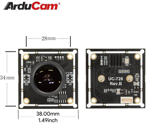 B0268 Arducam 16MP Wide Angle USB Camera IMX298 Mini UVC 4K Webcam