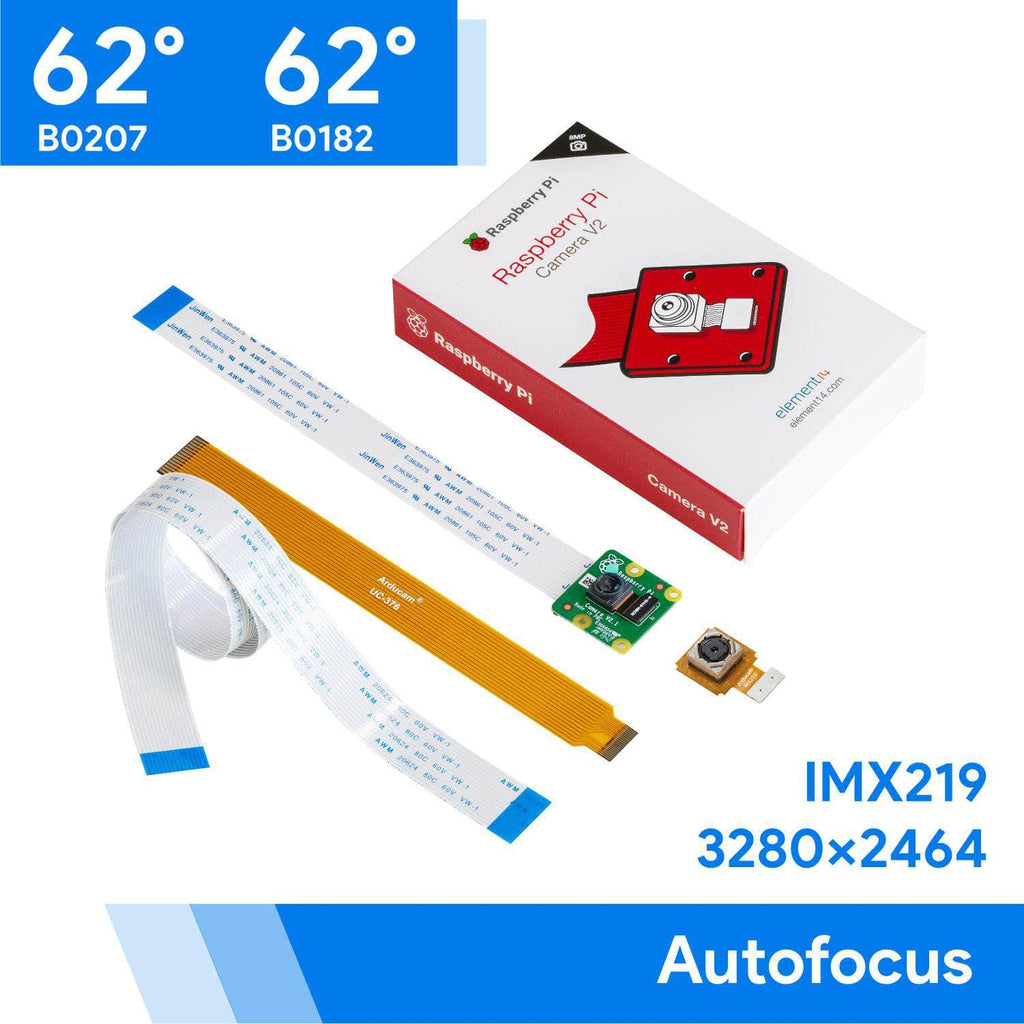 Raspberry Pi Camera Module V2 8MP IMX219 Autofocus (B0207+B0182)
