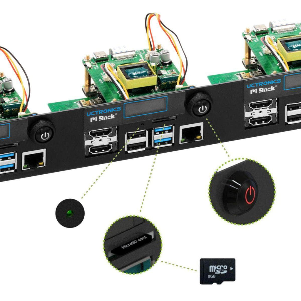 Raspberry Pi Ultimate Rackmount PoE OLED Display Power and Cooling Fan