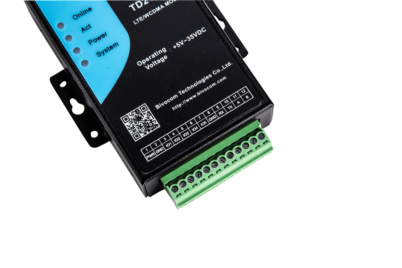 TD210 Industrial Cellular 4G Modem with Terminal Block RS-232/485/422 ...