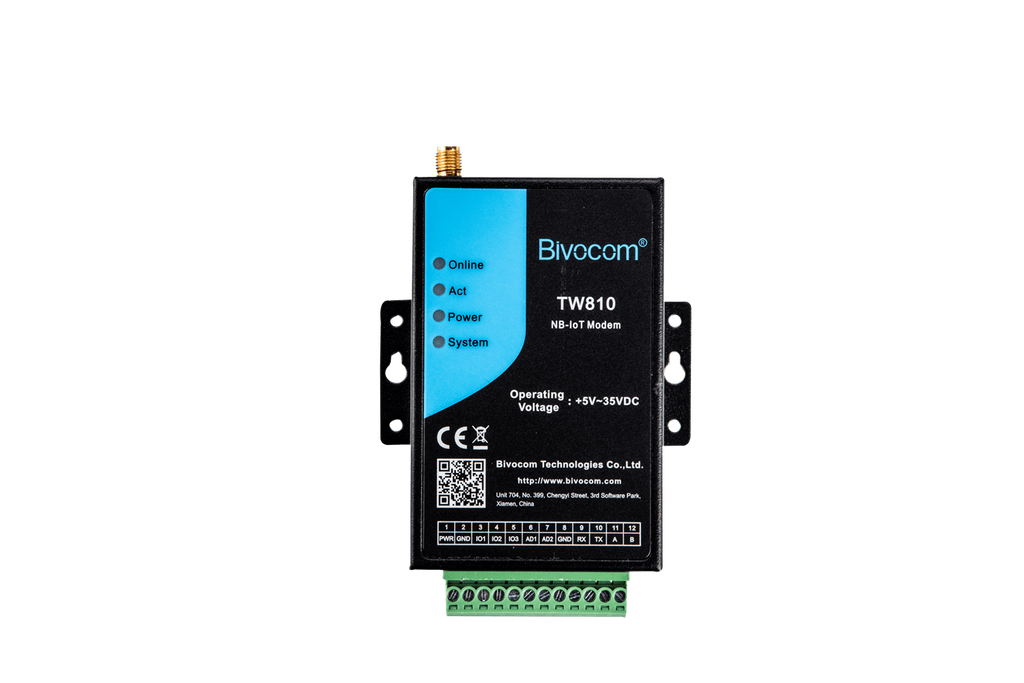 TW810 Industrial NB-IoT Modem with Terminal Block RS-232/485/422