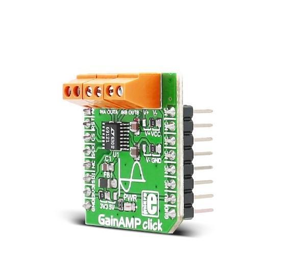 GainAMP click - MikroElektronika Digitally Programmable Gain Amplifier