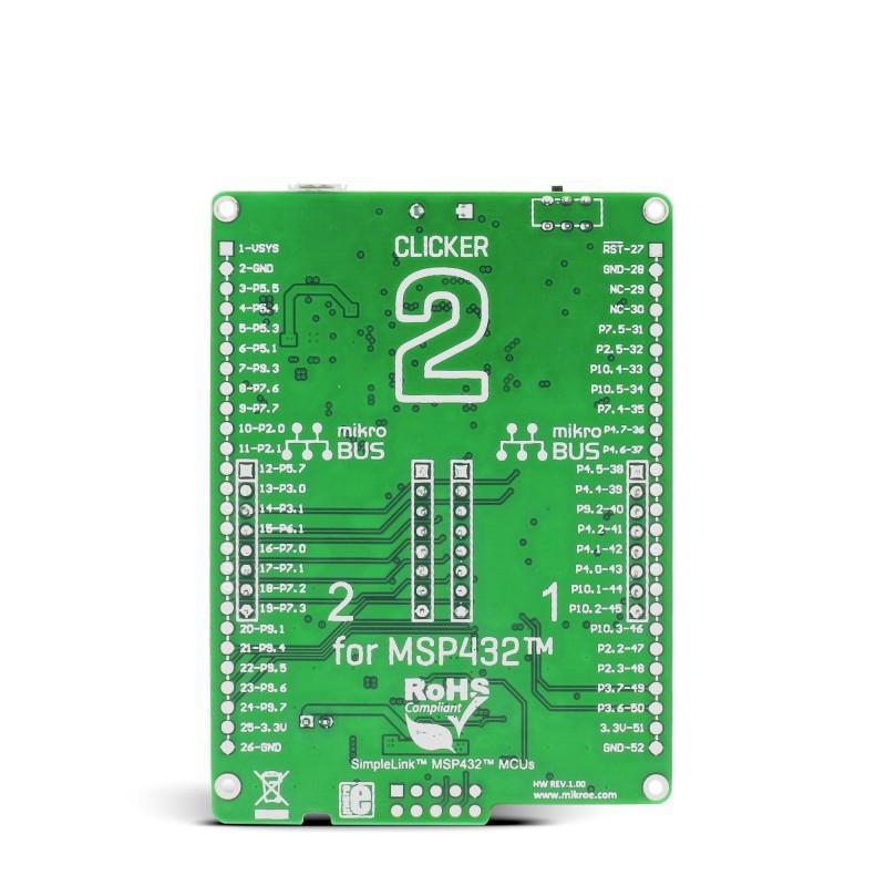 Clicker 2 for MSP432 MikroElektronika Dev Board ARM 32-Bit Cortex-M4F