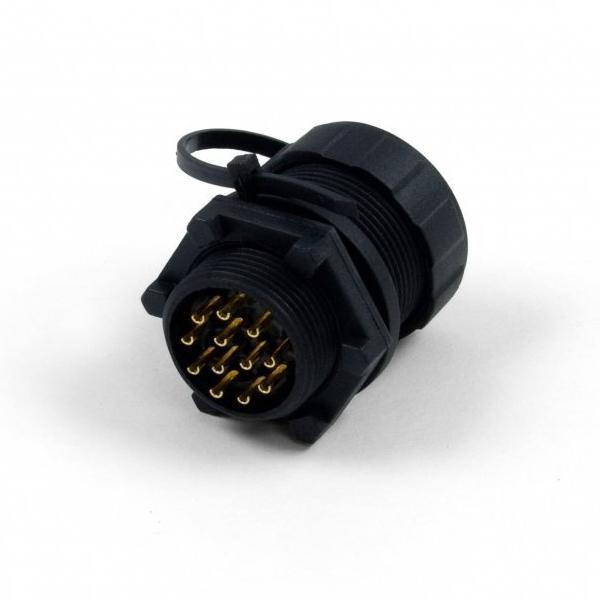 Waterproof 12-Pin Circular Cable Connector (for Enclosures) @ IOT Store