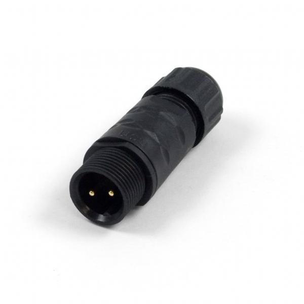 Waterproof 2-Pin Circular Cable Connector (Male) @ IOT Store AU
