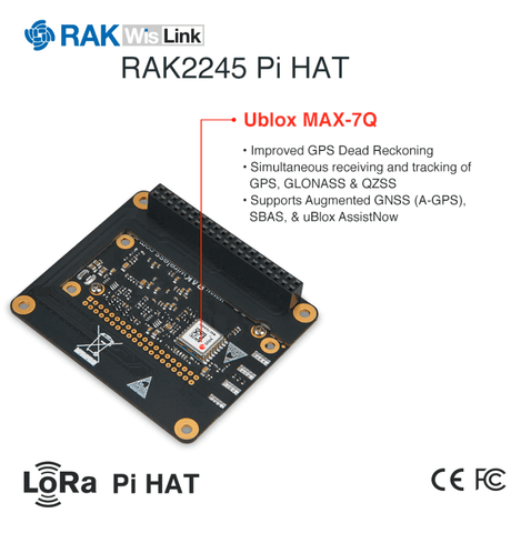 RAK2245 Pi HAT LoRaWAN module 8 Channels for Raspberry Pi