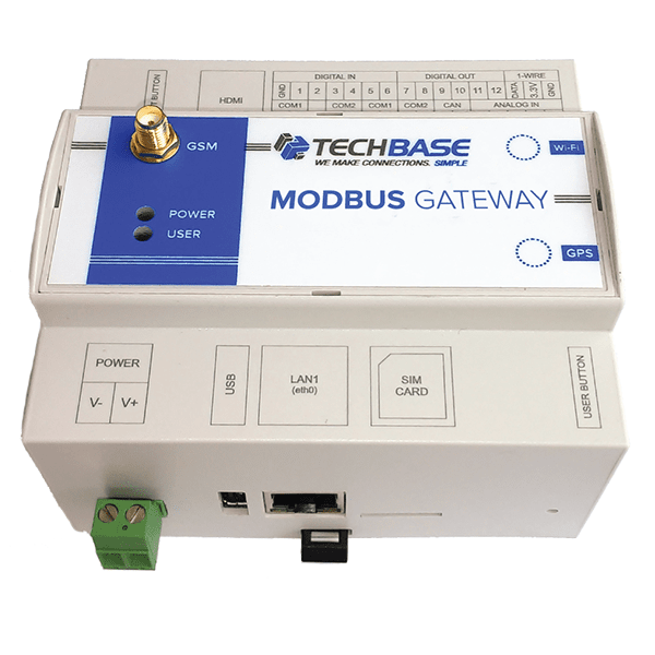 Modbus Gateway - Programmable Modbus RTU to Modbus TCP/MQTT/SNMP IoT
