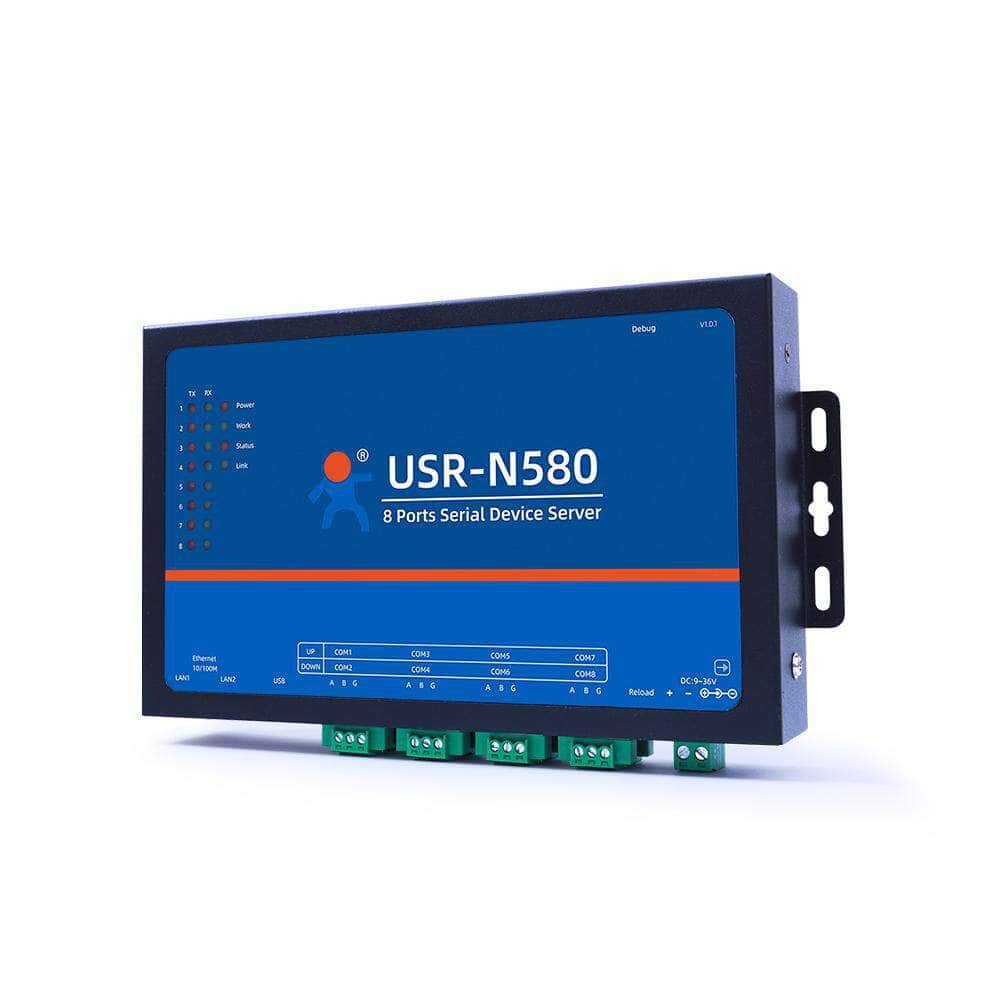 8 Ports Serial Modbus RS485 to Ethernet Converter USR-N580